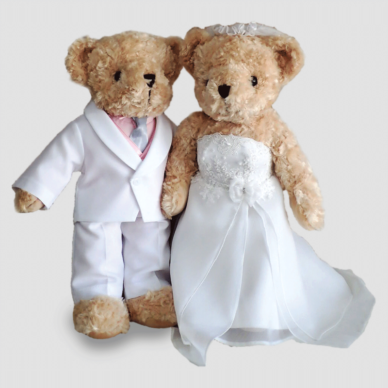 Wedding teddy bear W03 - FourBearsShop