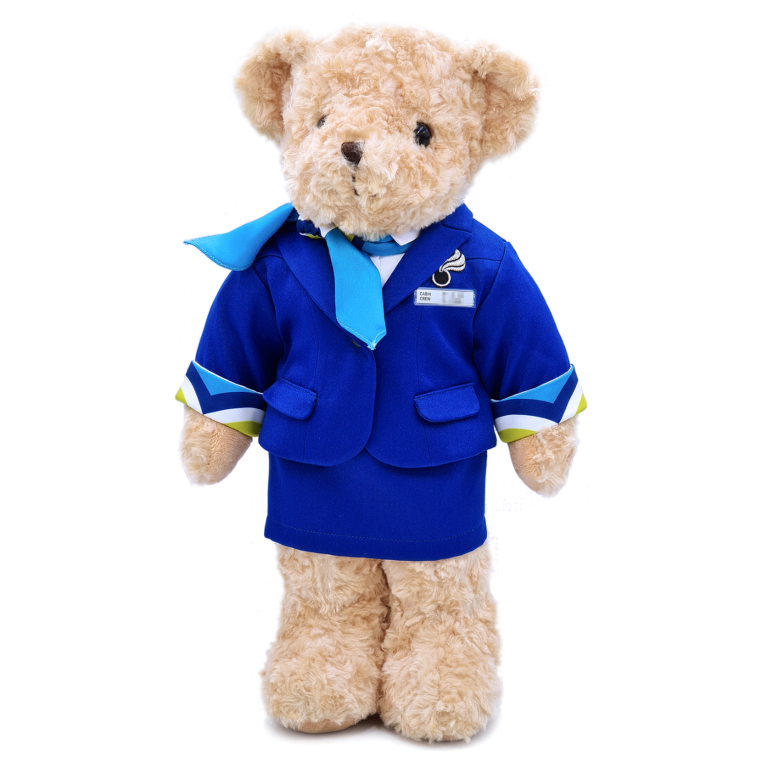 Air Busan female cabin crew teddy bear - FourBearsShop