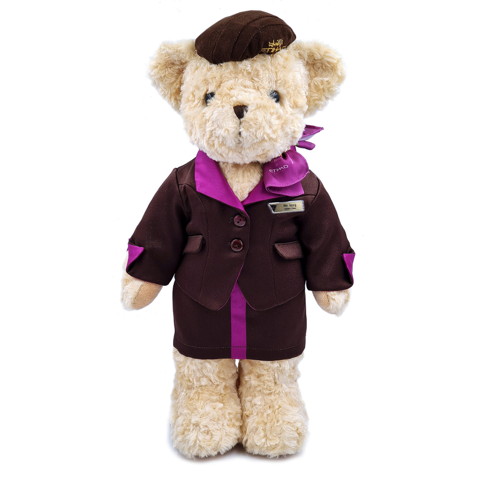 Etihad Airways female cabin crew teddy bear - FourBearsShop