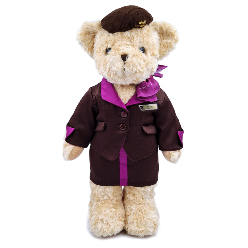Etihad Airways female cabin crew teddy bear - FourBearsShop