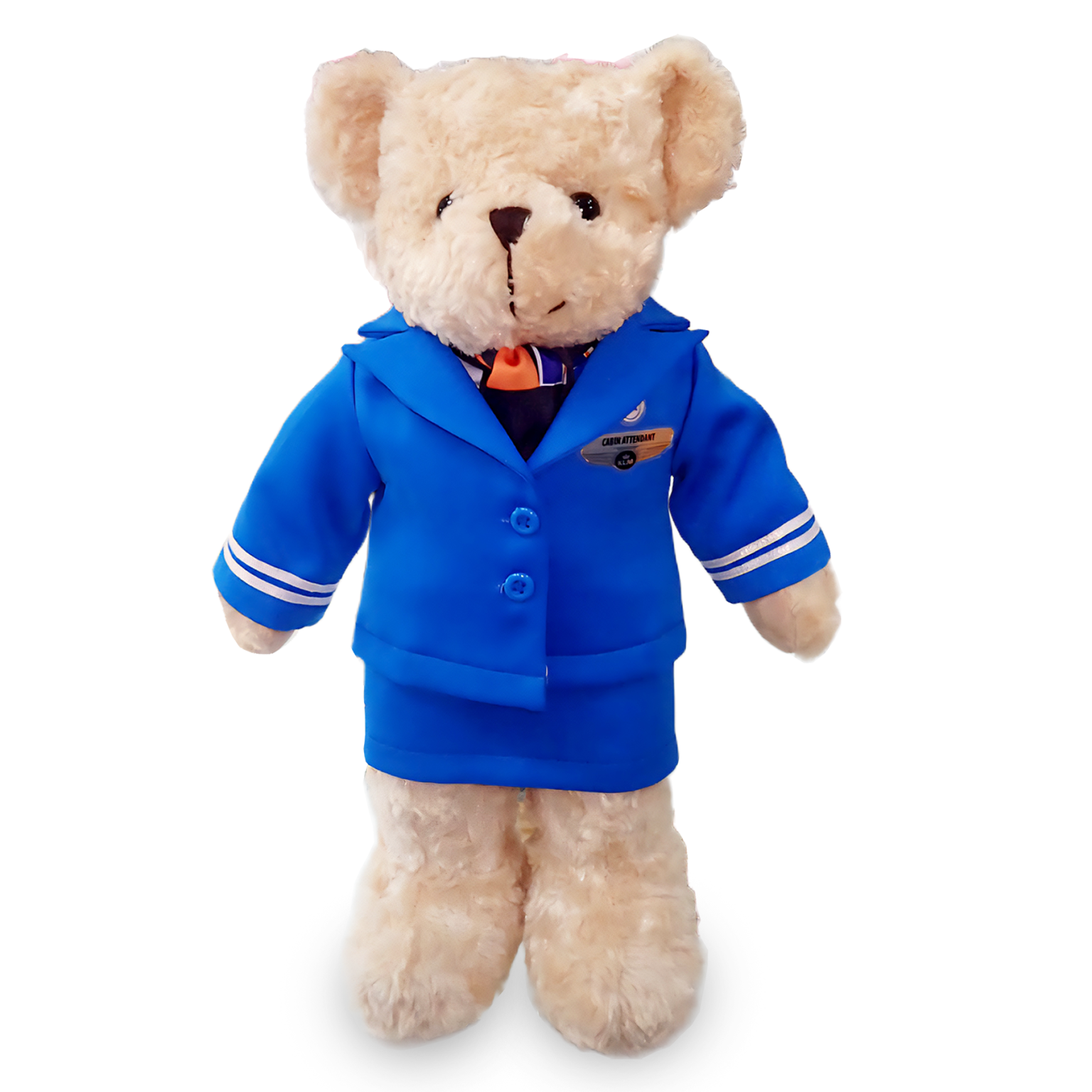 KLM Airlines female cabin crew teddy bear - FourBearsShop