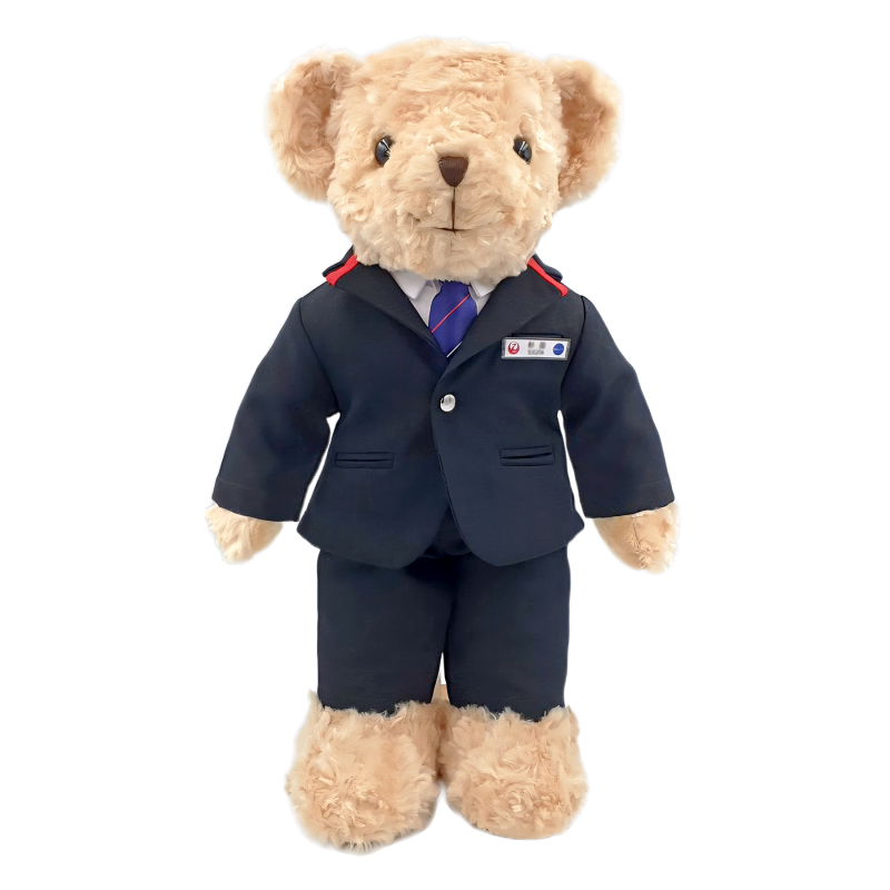 Japan Airlines male Cabin Crew Teddy Bear - FourBearsShop
